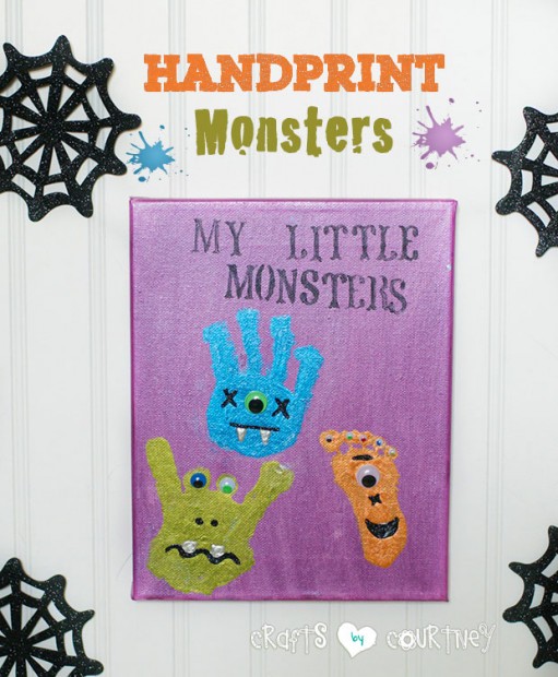 Make Monster Hand and Footprint Art With Your Kids