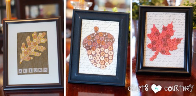 How-to Create Framed Fall Button Art Decor