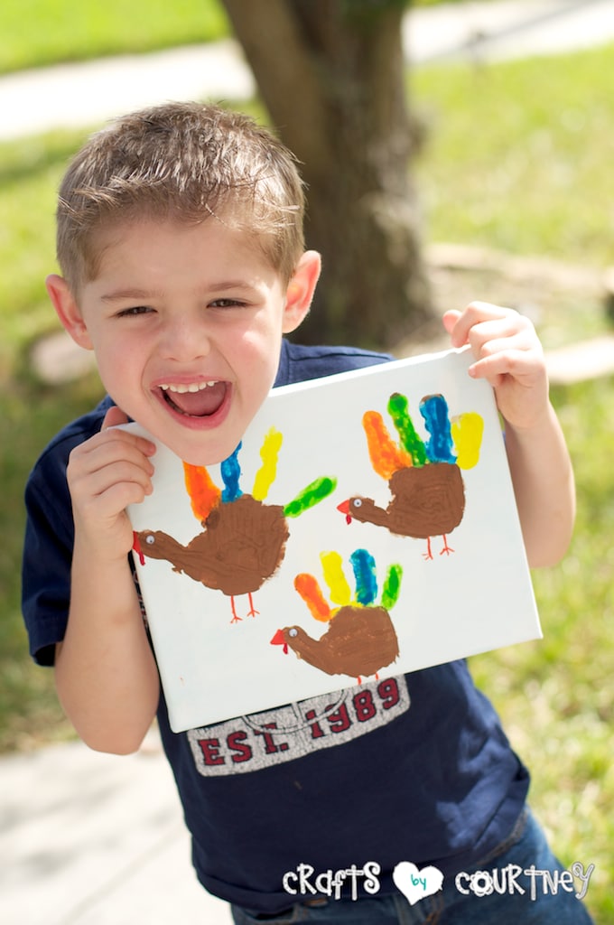 How-to Paint Colorful Handprint Turkeys for Thanksgiving