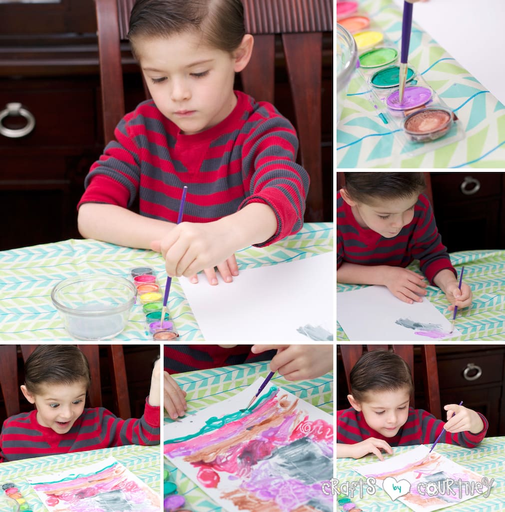 Easy-to Make Spring Inspired Crayon Resist Watercolor Art for Kids