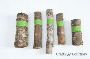 Gold Painted Decorative Logs