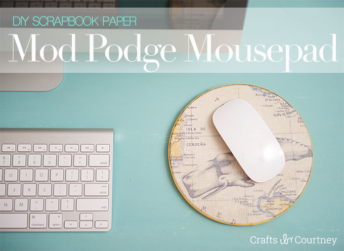 DIY Mouse Pad with Scrapbook Paper