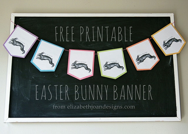 Free Printable: Easter Bunny Banner