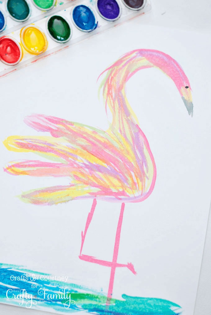 Flamingo Drawing For Kids