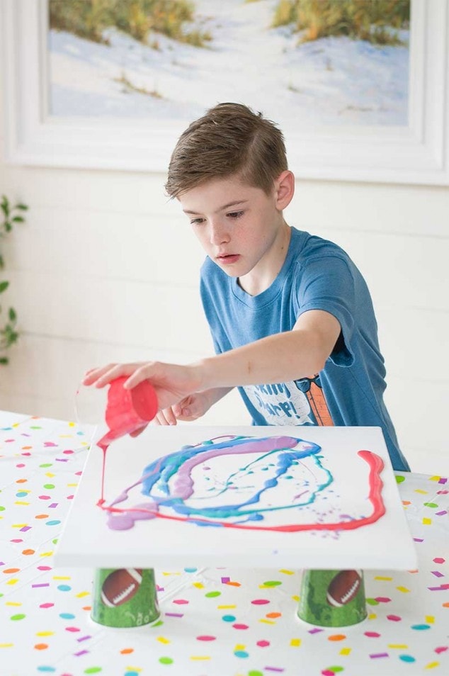 Kids Pour Painting with DecoArt