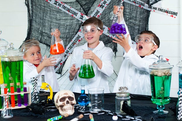 Halloween Mad Scientist Party with Goblies