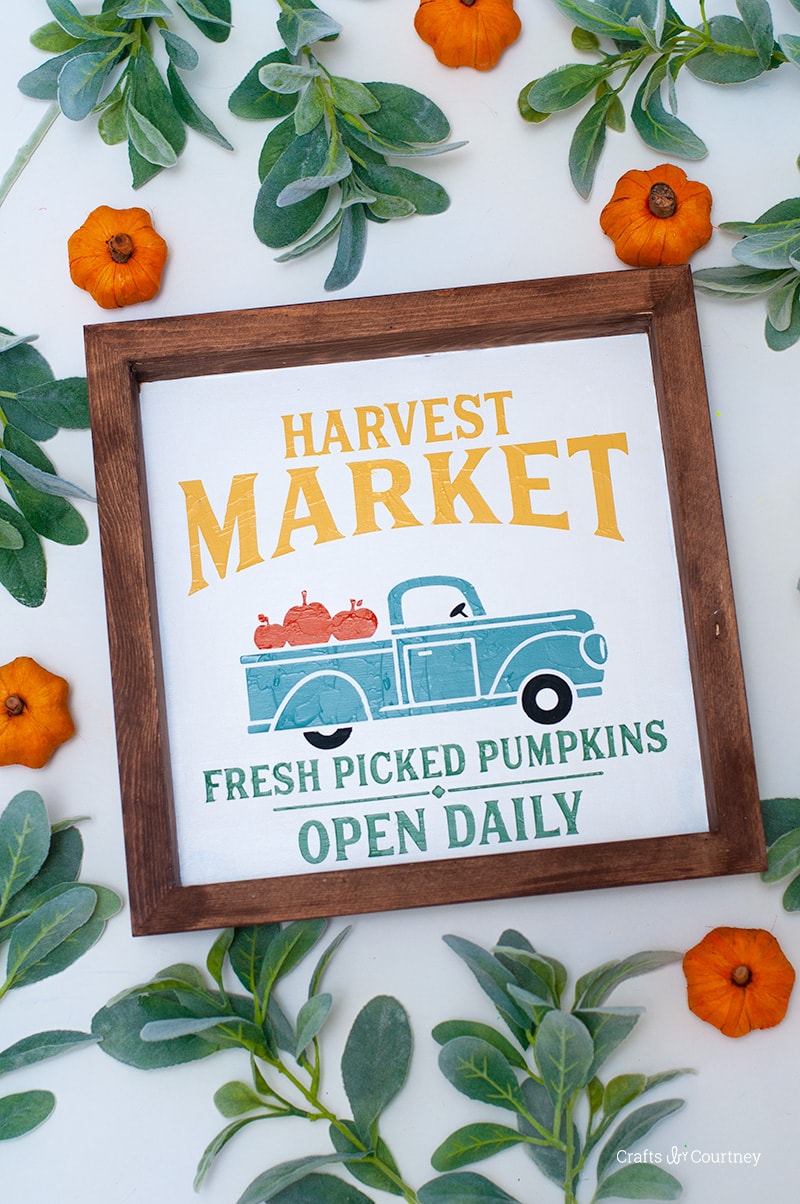 Textured DIY Fall Sign