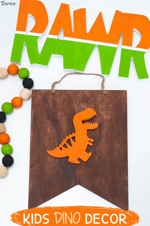 Dinosaur Decor Pennant Wall Art Dinosaur Decor