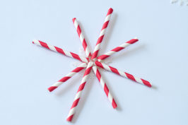 Paper Straw Snowflake Ornament