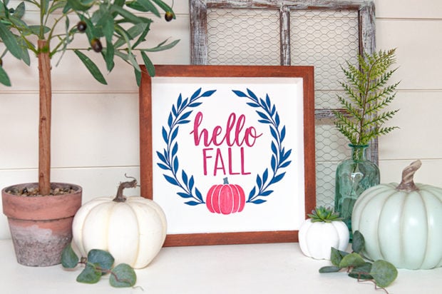 DIY Hello Fall Welcoming Sign